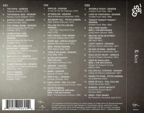 Genesis R-Kive 3Cd Set – Música y Vinos