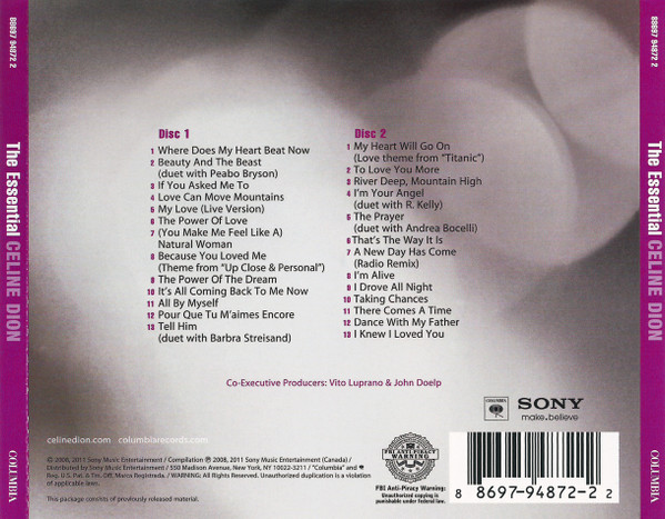 Celine Dion The Essential 2CD – Música y Vinos
