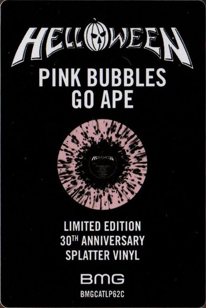 Helloween Pink Bubbles Go Ape Limited Edition Pink With Black Splatter ...